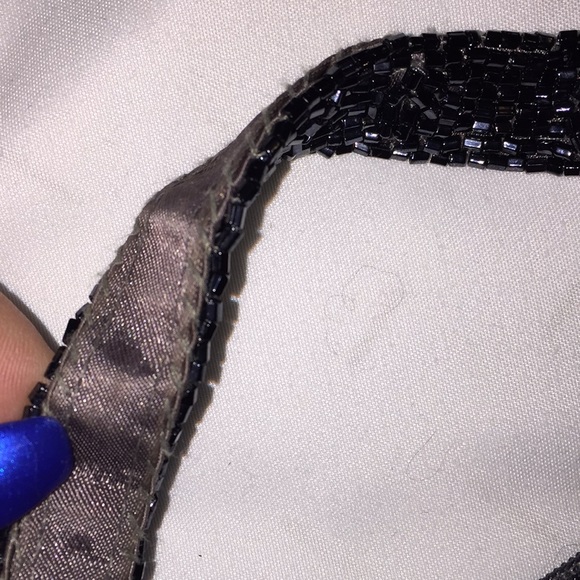 Aqua | Bags | Aqua Titanium Metallic Sequin Beaded Evening Bag | Poshmark